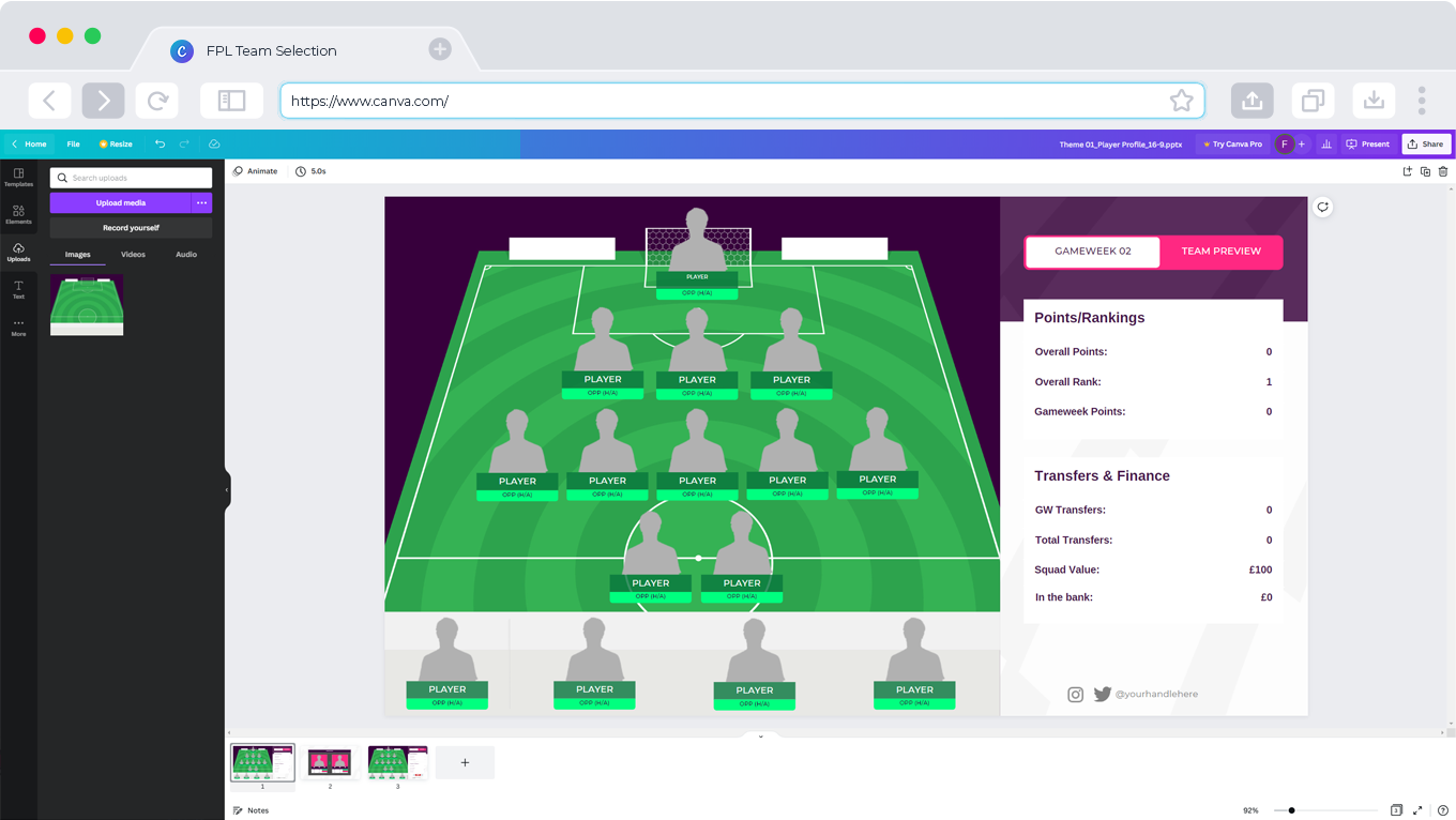 FPL Team Selection, Video Template | FPL Video Templates