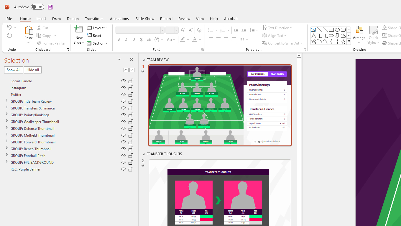 FPL Team Selection, Video Template | FPL Video Templates