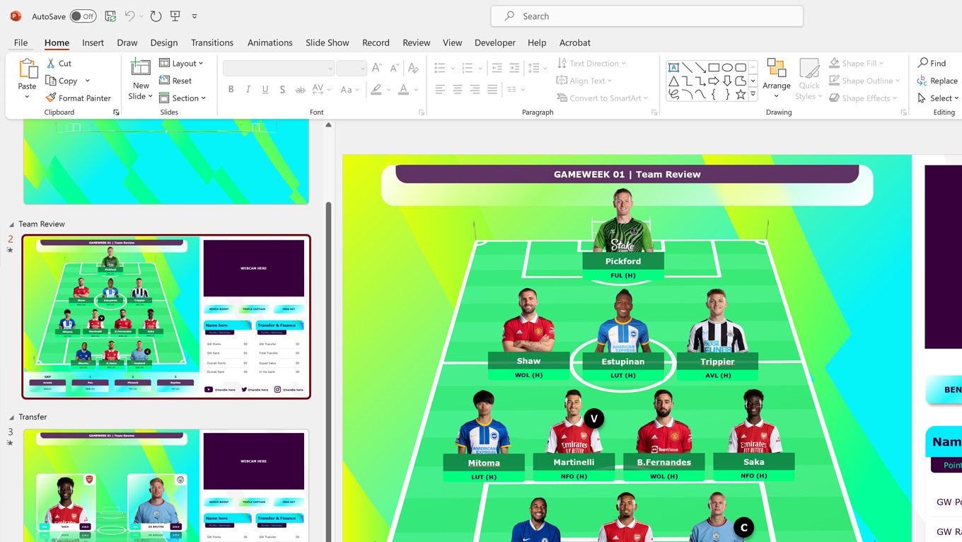 3D OBS Team Selection, Video Template | FPL Video Templates